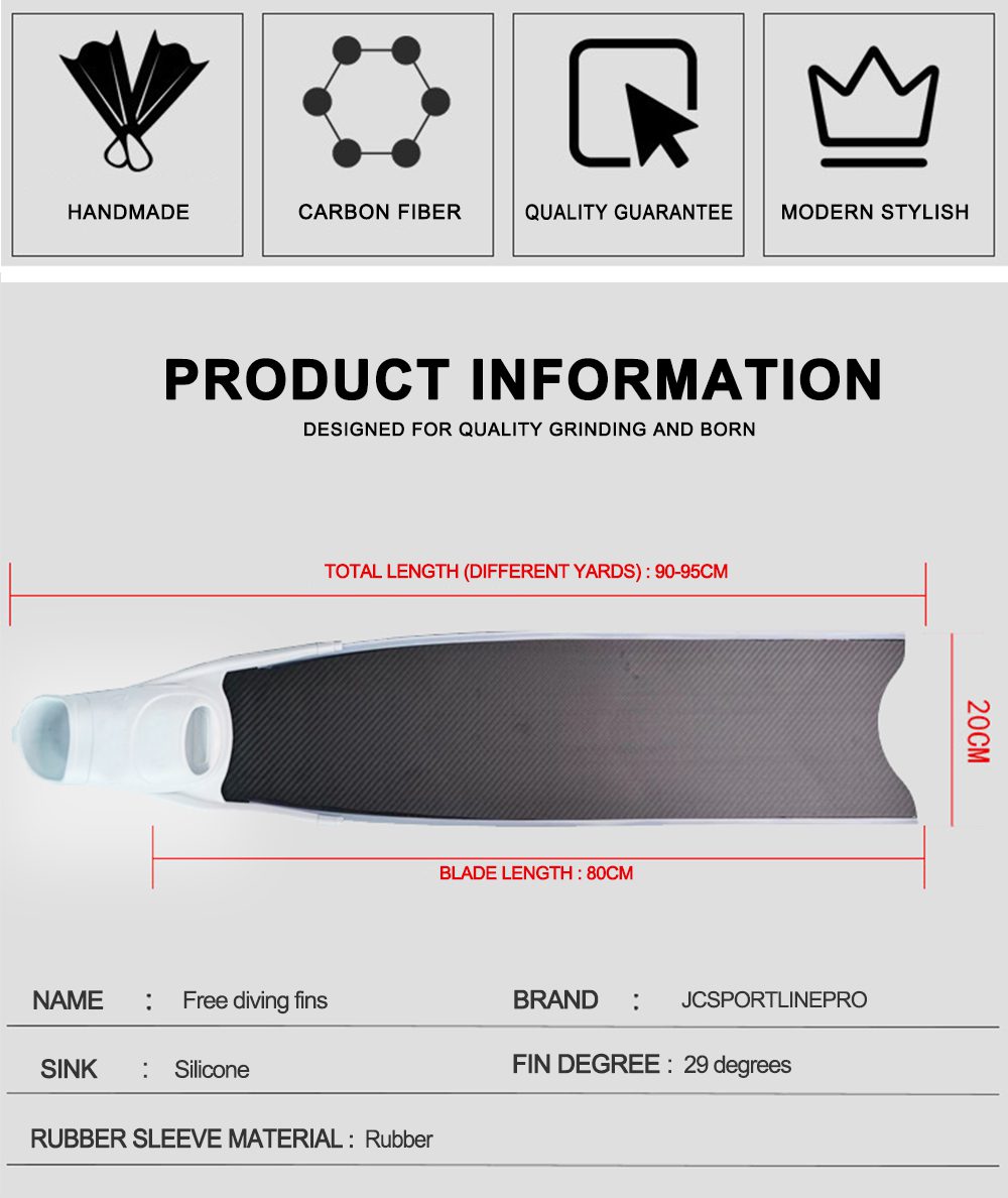 Customizable Carbon Fiber Dive Fins with OEM/ODM Support